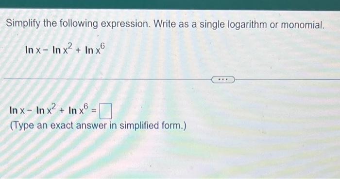 Solved Simplify the following expression. Write as a single | Chegg.com