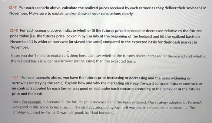 Solved Questions Lydia, Cassidy and Emilie are grain | Chegg.com