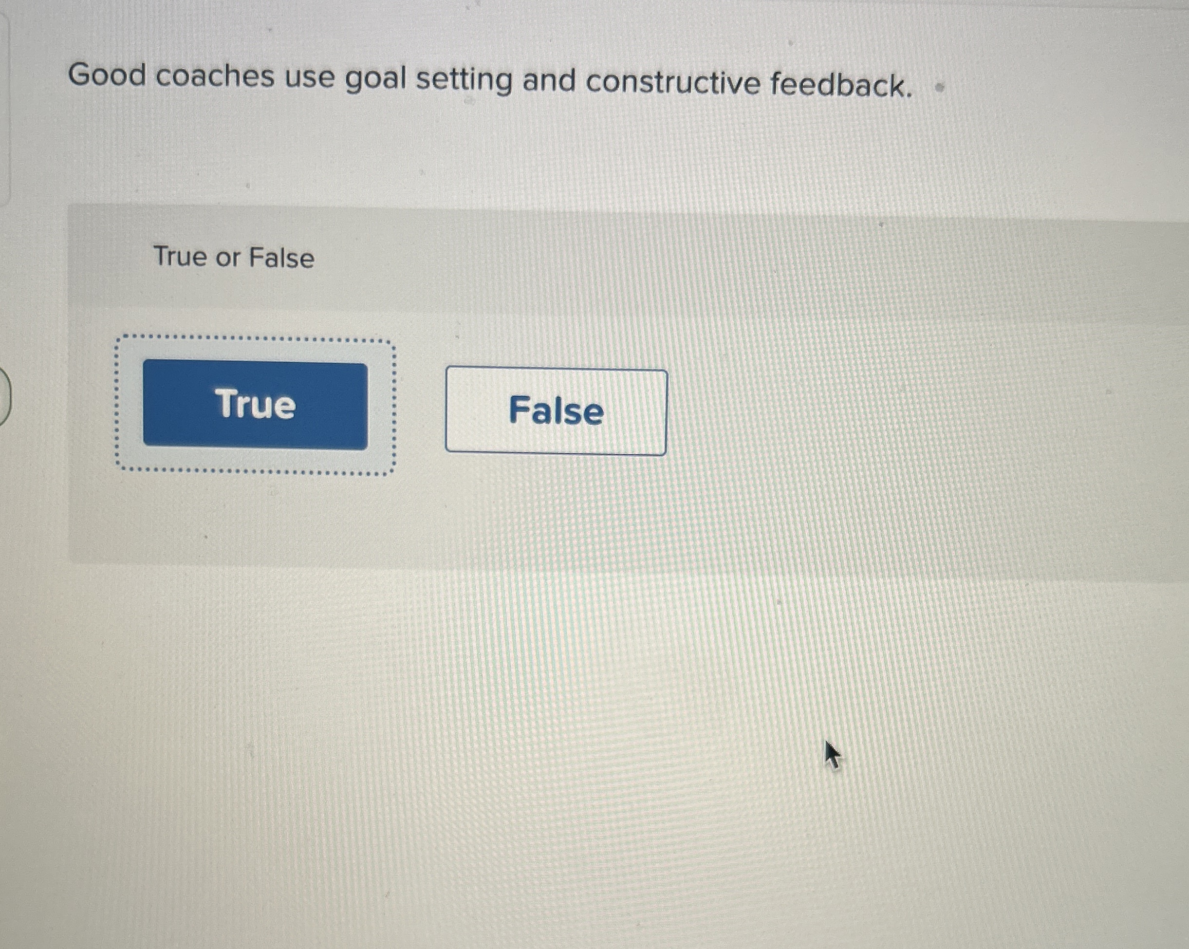 Solved Good coaches use goal setting and constructive | Chegg.com