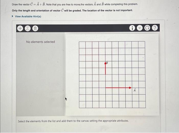 Solved Draw the vector C = A + B. Note that you are free to | Chegg.com