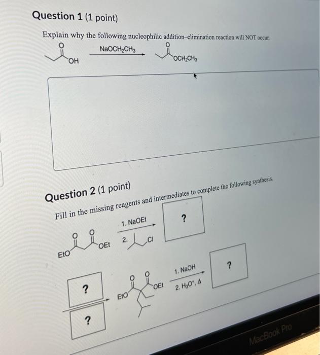 Solved Explain why the following nucleophilic | Chegg.com