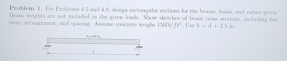 Solved Problem 1. For Problems 4.5 and 4.9, design | Chegg.com