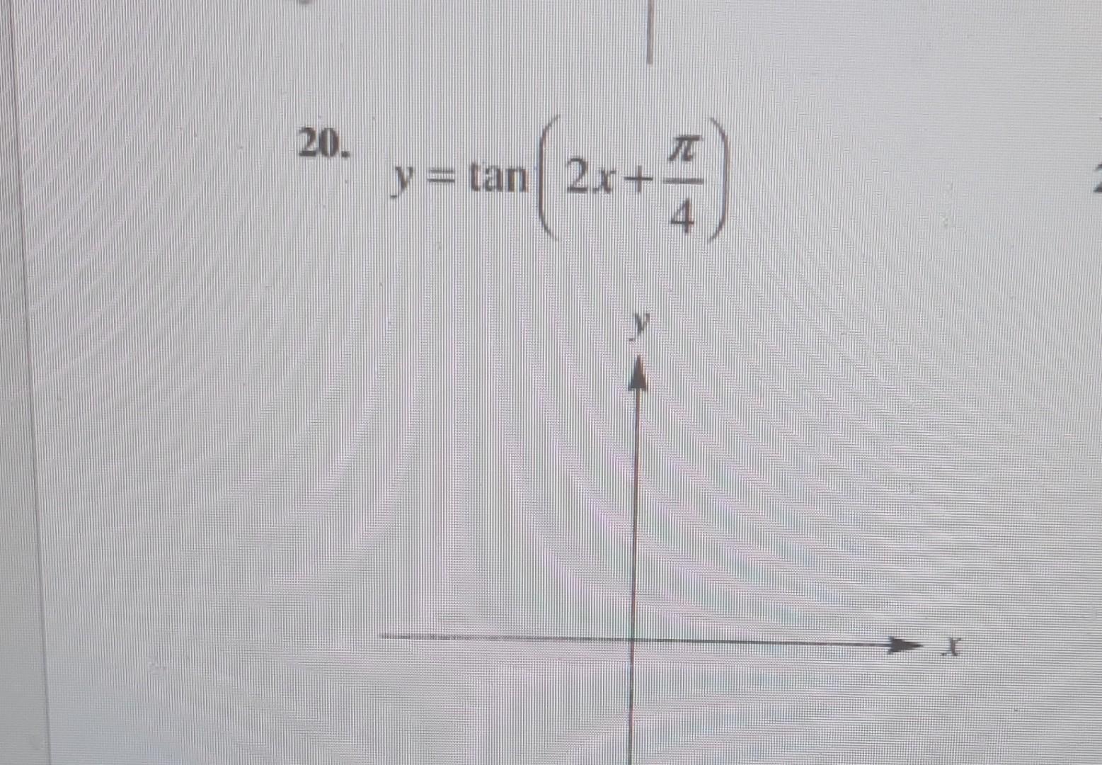Solved y=tan(2x+4π) | Chegg.com