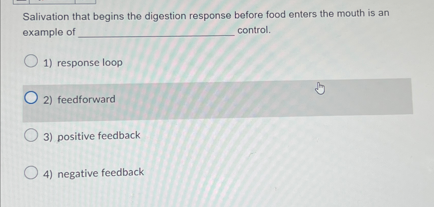 Solved Salivation that begins the digestion response before | Chegg.com