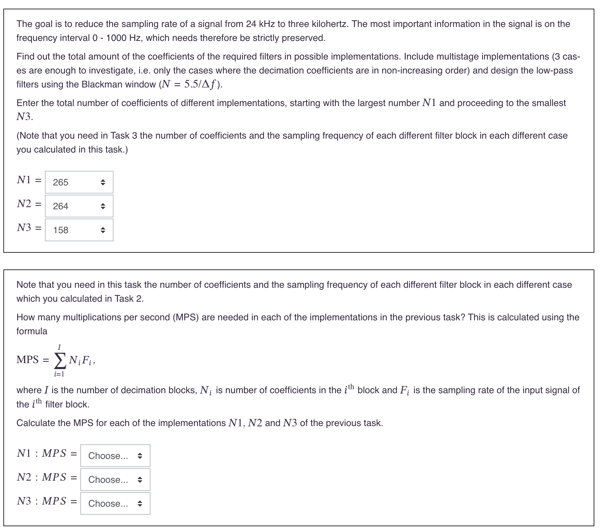 Solved The goal is to ﻿reduce the sampling rate of ﻿a signal | Chegg.com