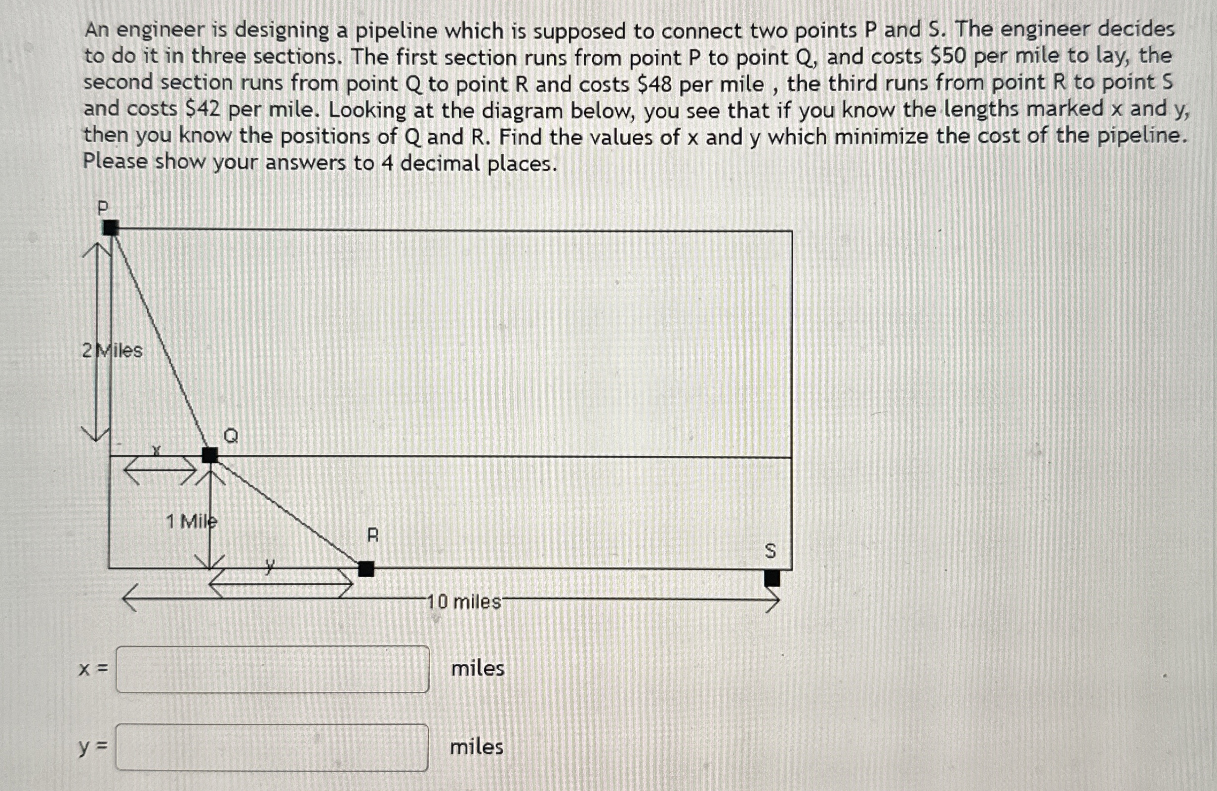 Solved An engineer is designing a pipeline which is supposed | Chegg.com