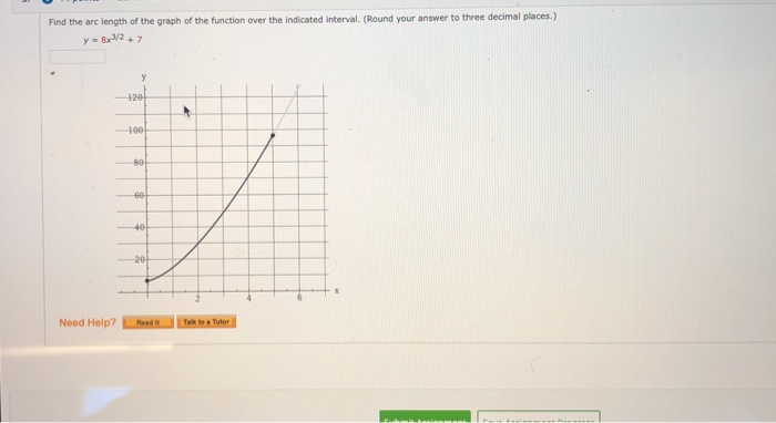 Solved Find the arc length of the graph of the function over | Chegg.com