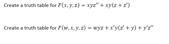 Solved Create a truth table for | Chegg.com
