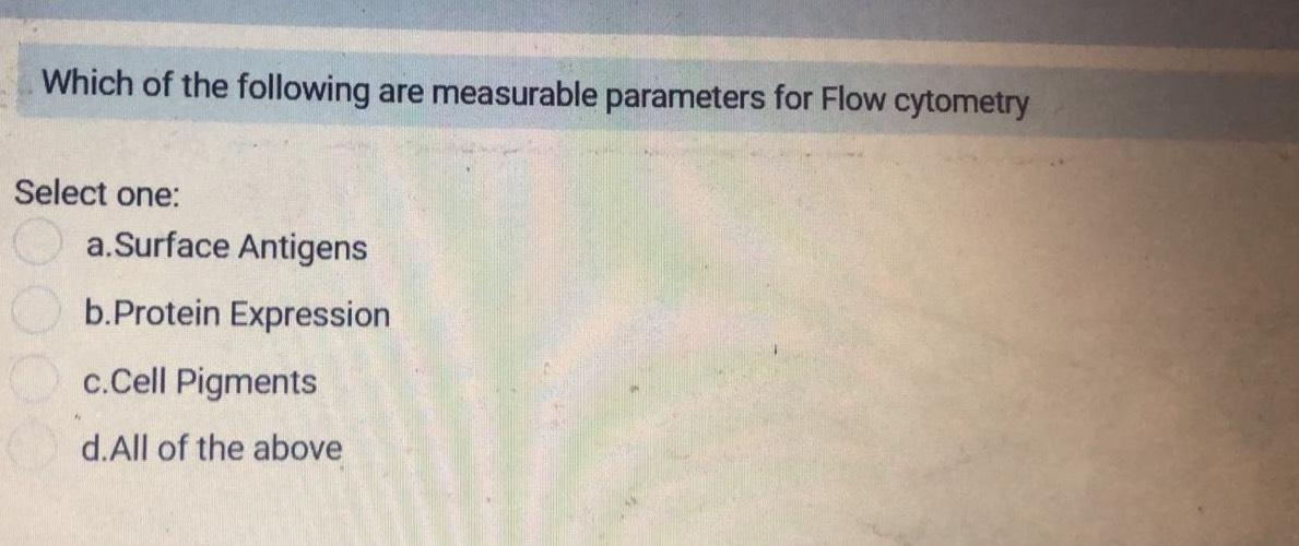 Solved Which of the following are measurable parameters for | Chegg.com