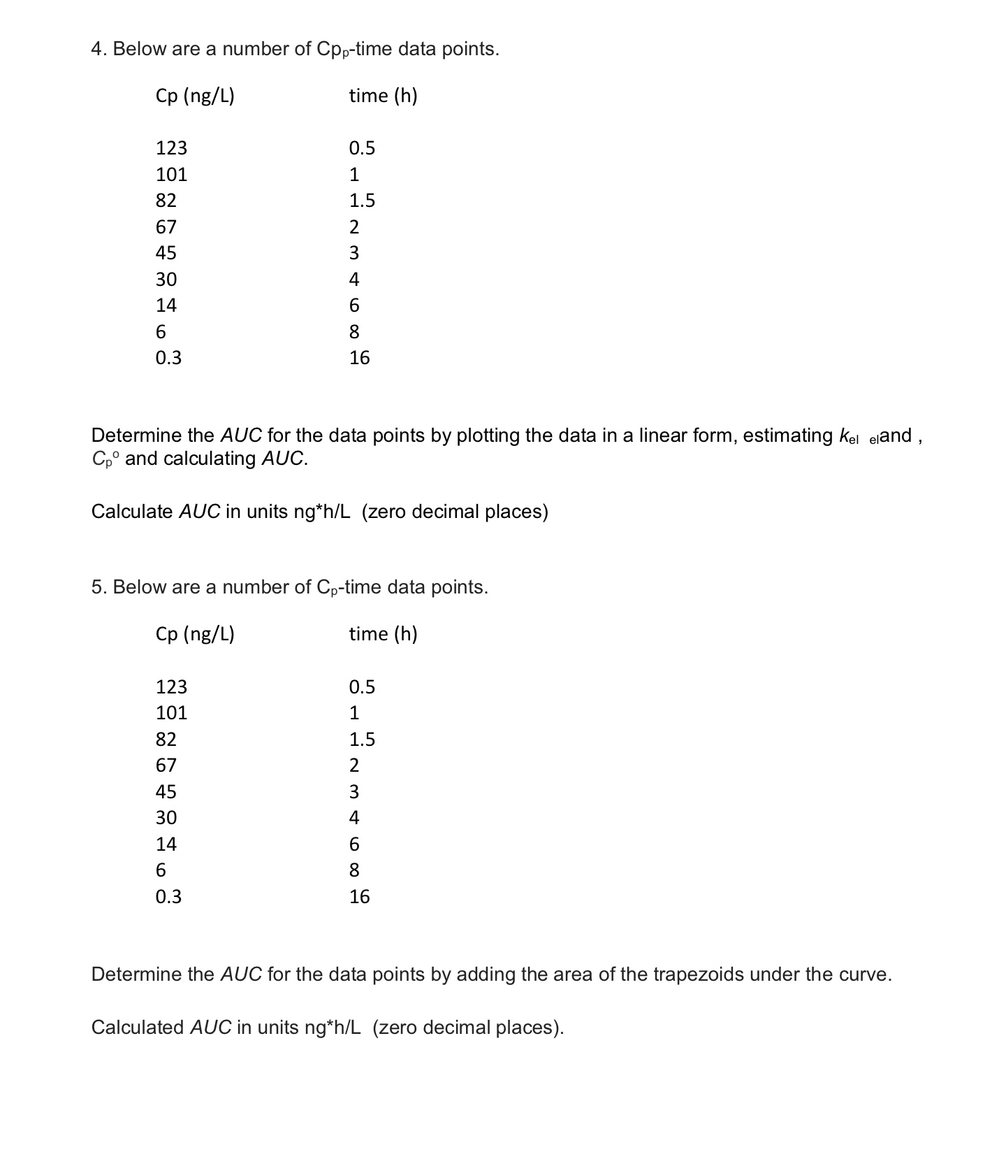 Solved Below are a number of Cpp-time data points.\table[[Cp | Chegg.com