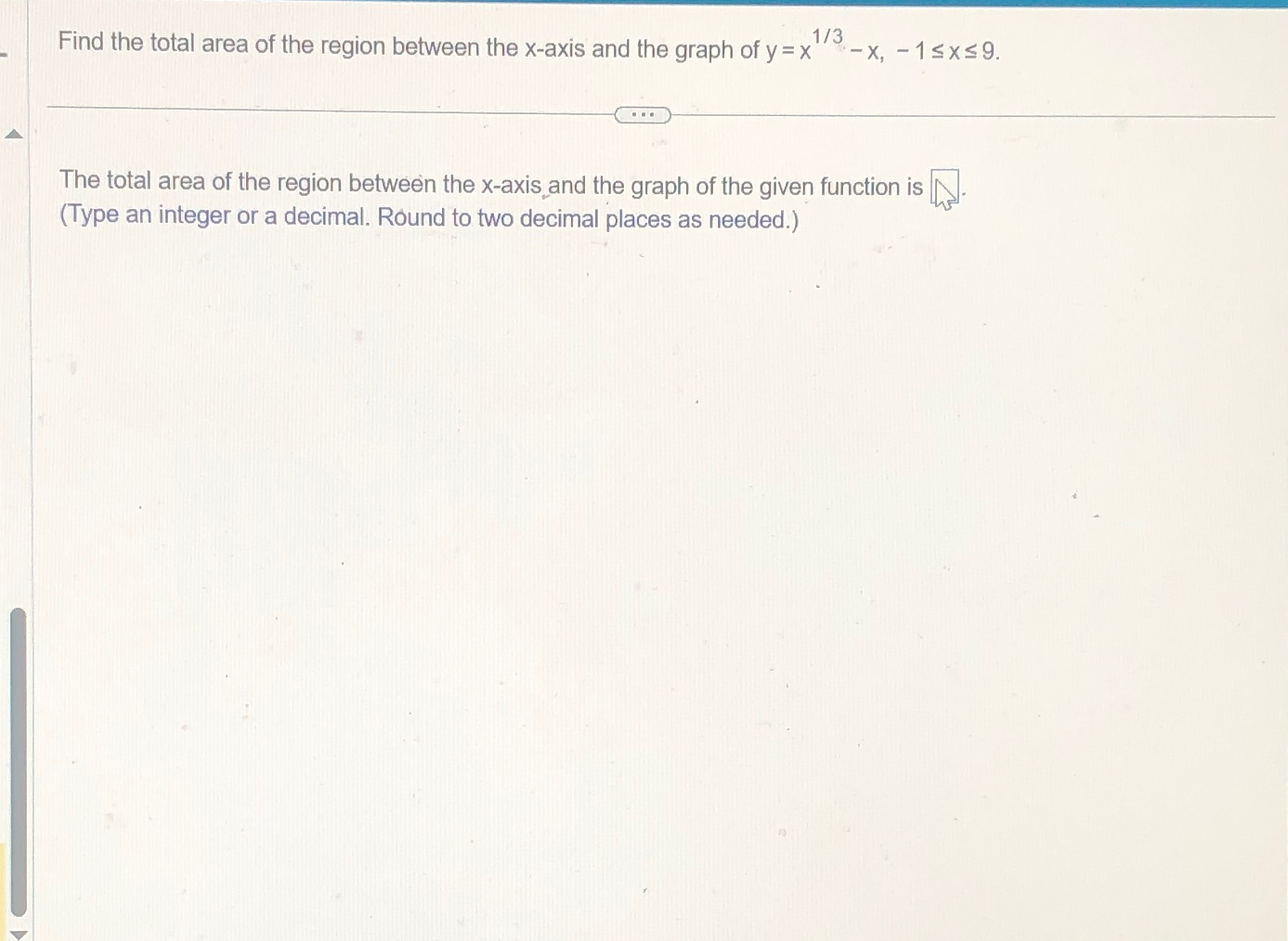 Solved Find the total area of the region between the x-axis | Chegg.com