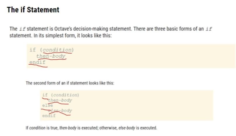Solved The if Statement The if statement is Octave's | Chegg.com