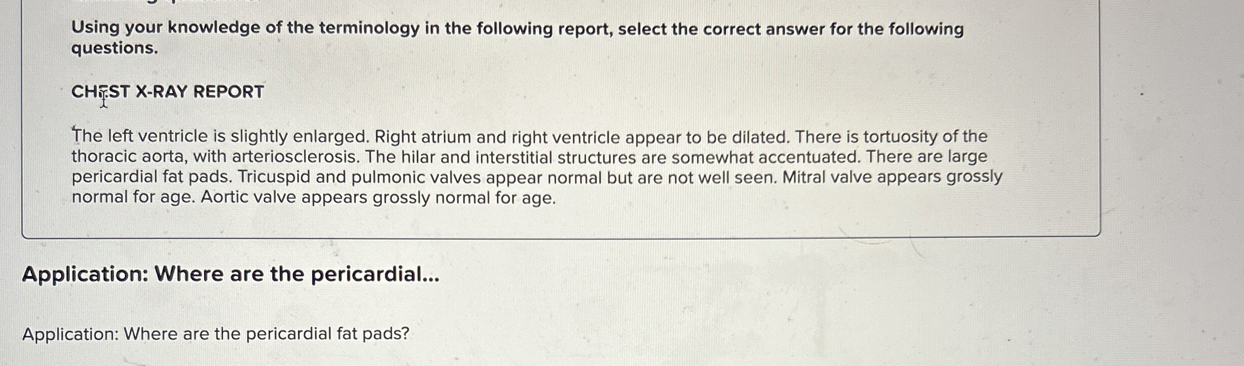 Solved Using your knowledge of the terminology in the | Chegg.com