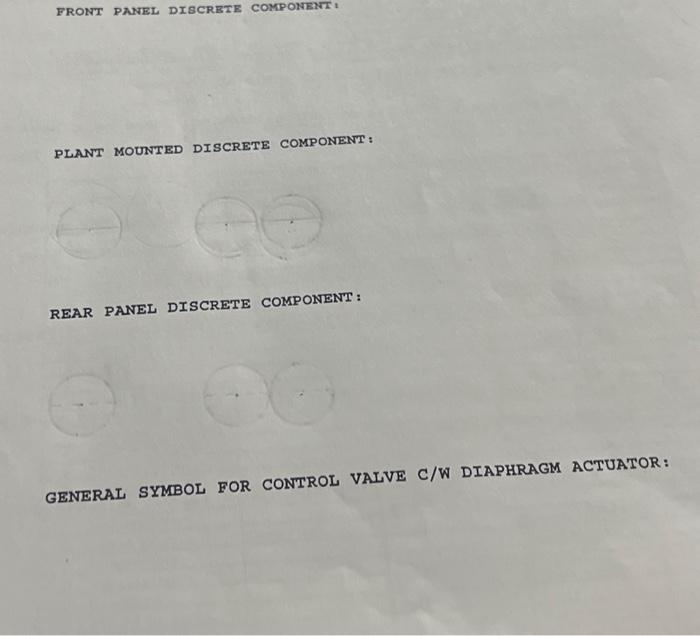 Solved FRONT PANEL DISCRETE COMPONENT: PLANT MOUNTED | Chegg.com
