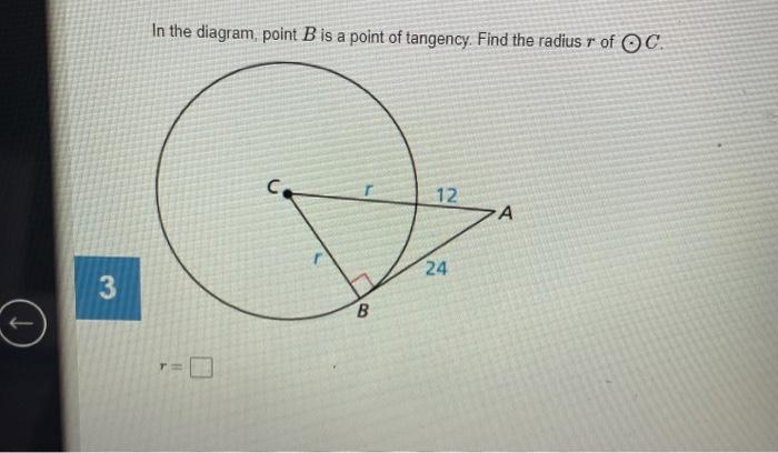 Solved In the diagram, point B is a point of tangency. Find | Chegg.com