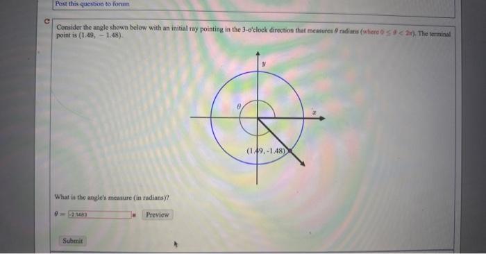 Solved Consider the angle shown below with an initial ray | Chegg.com