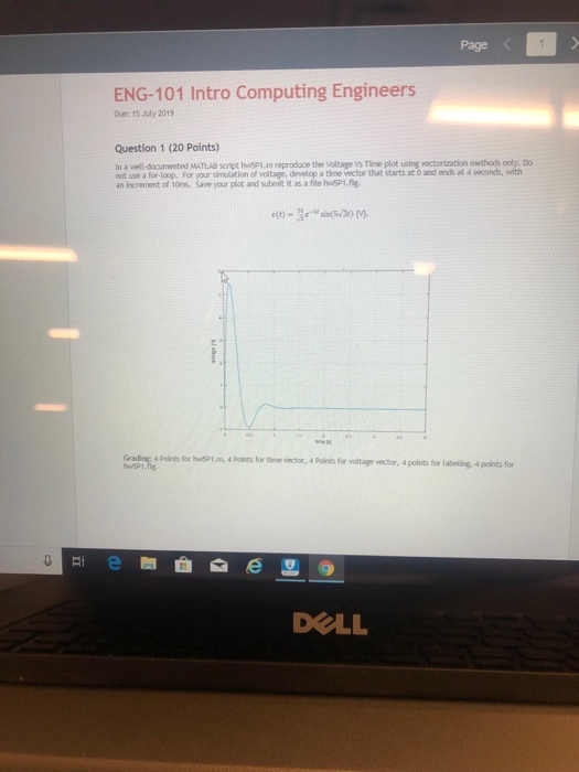 Solved Page 1 ENG-101 Intro Computing Engineers Due: 15 y | Chegg.com