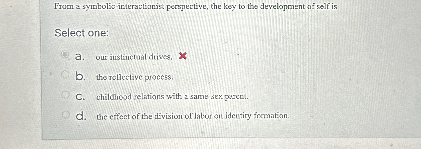 Solved From a symbolic-interactionist perspective, the key | Chegg.com