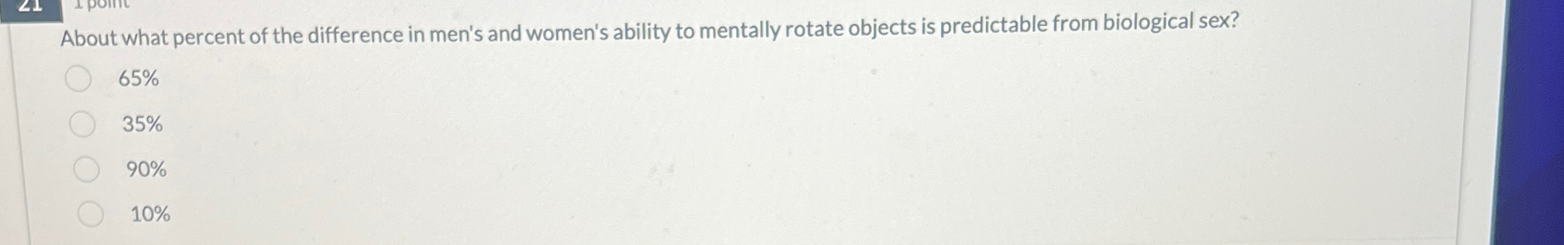 Solved About what percent of the difference in men's and | Chegg.com