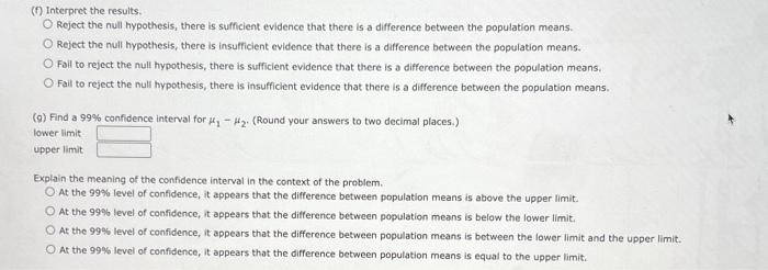 Solved (a) What distribution does the sample test statistic | Chegg.com