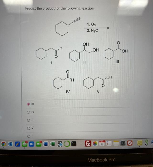 Solved Predict the product for the following | Chegg.com