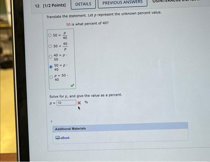 Solved Translate the statement. Let p represent the unknown | Chegg.com