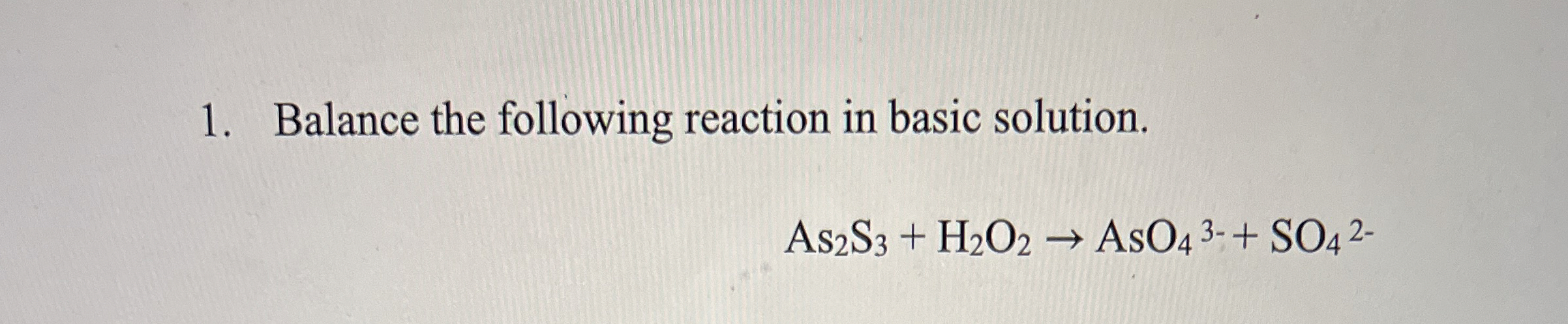 Solved Balance the following reaction in basic | Chegg.com