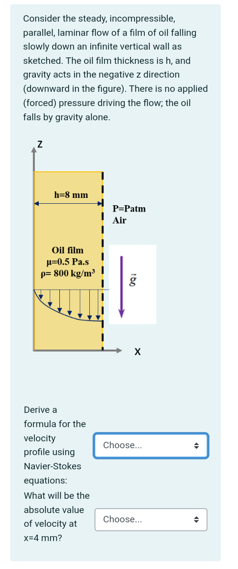 Solved Consider the steady, incompressible, parallel, | Chegg.com