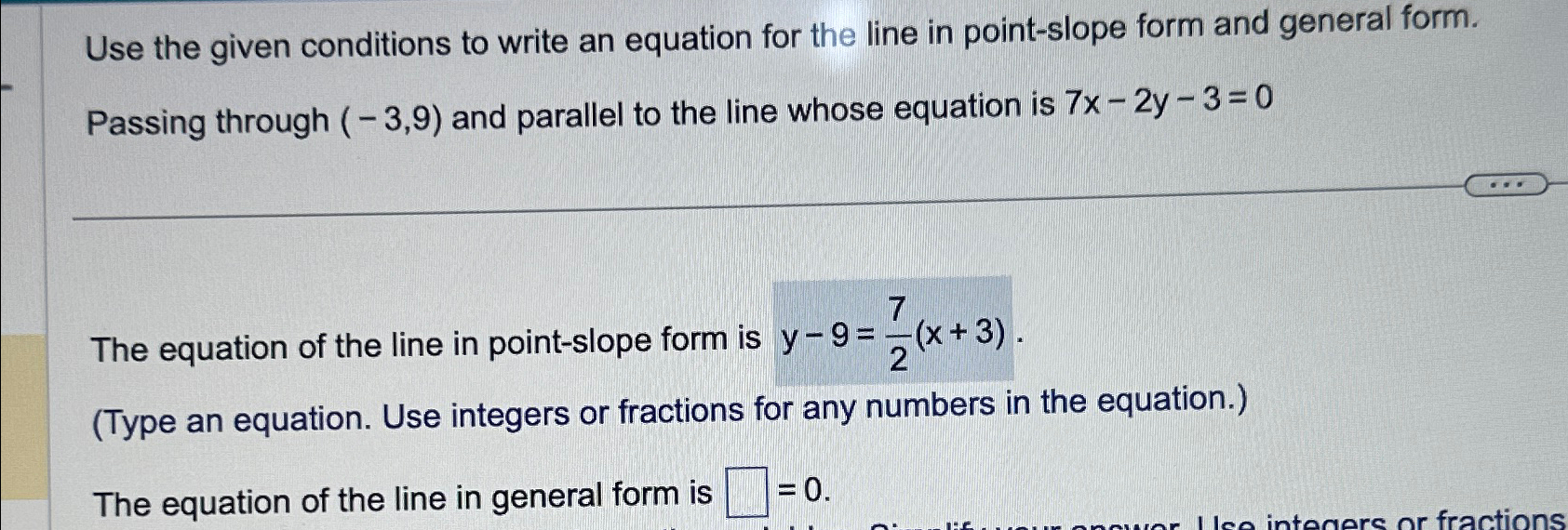 Solved Use the given conditions to write an equation for the | Chegg.com