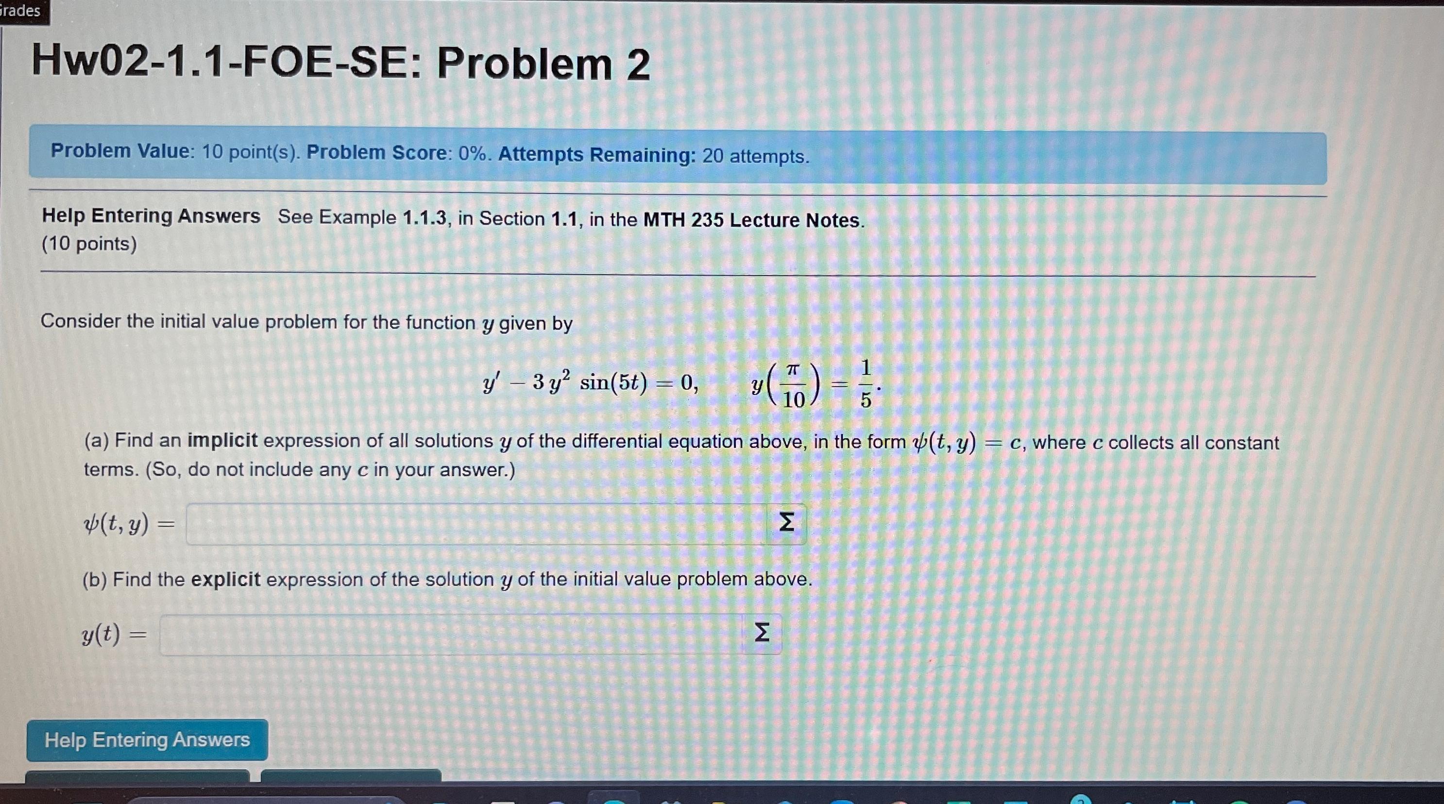 Solved Hw02 11 Foe Se Problem 2problem Value 10 