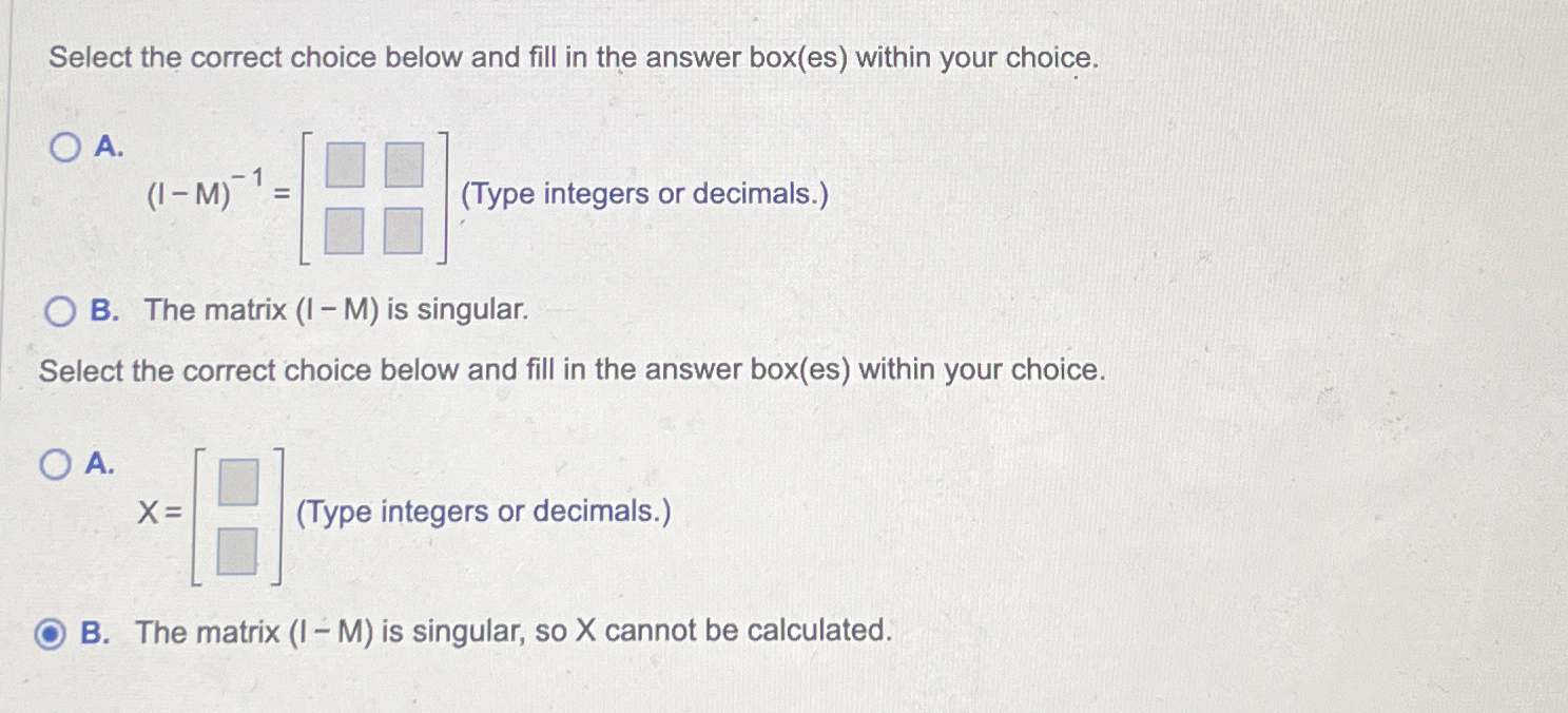 Select the correct choice below and fill in the | Chegg.com