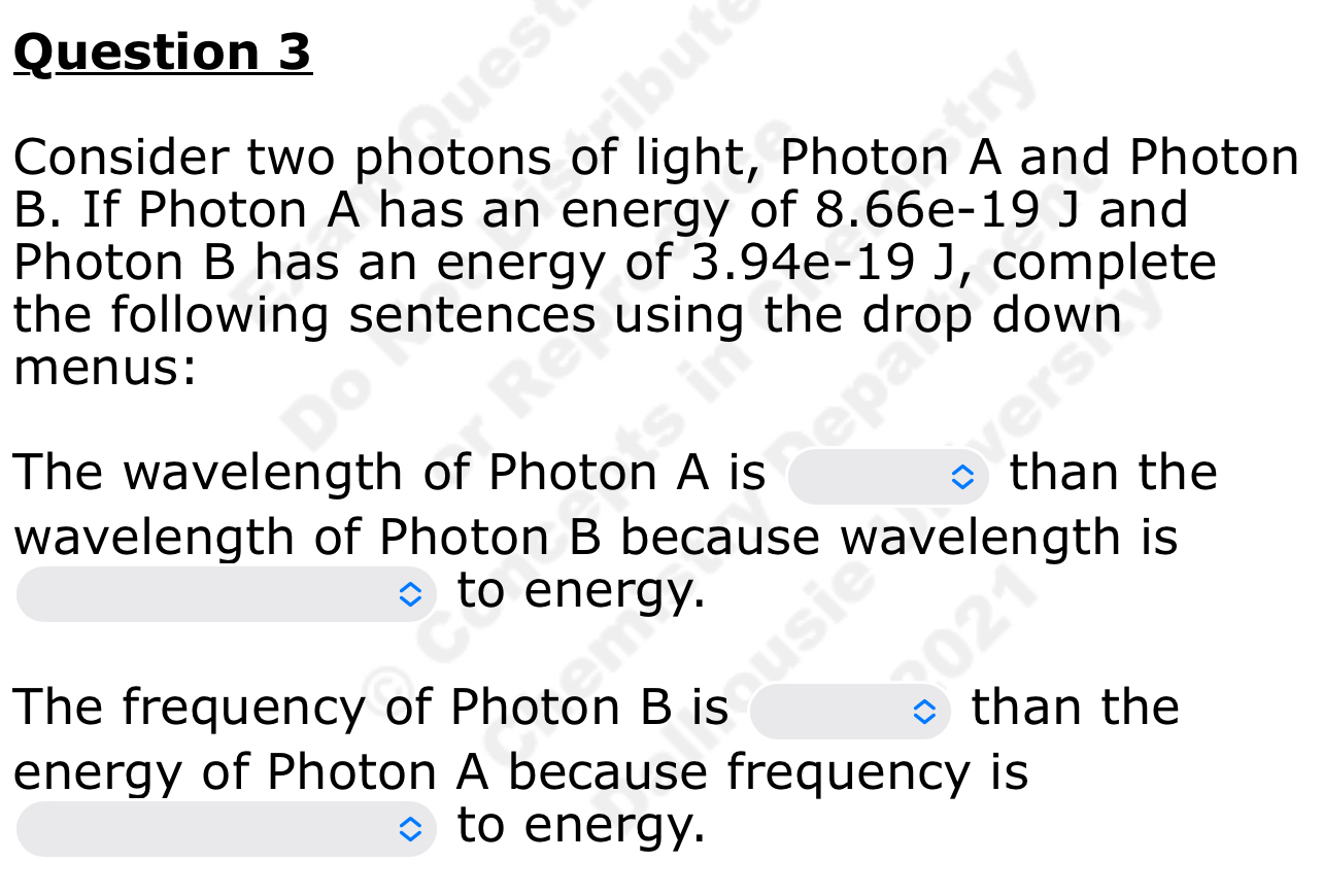 Solved Question 3Consider two photons of light, Photon A and | Chegg.com