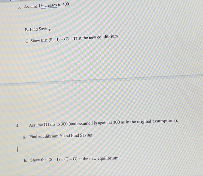 Solved Blanchard Ch 3, Section 4 (Saving) Assume the | Chegg.com