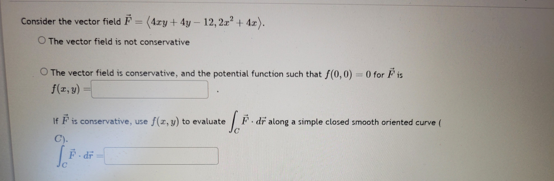 Solved Consider the vector field | Chegg.com