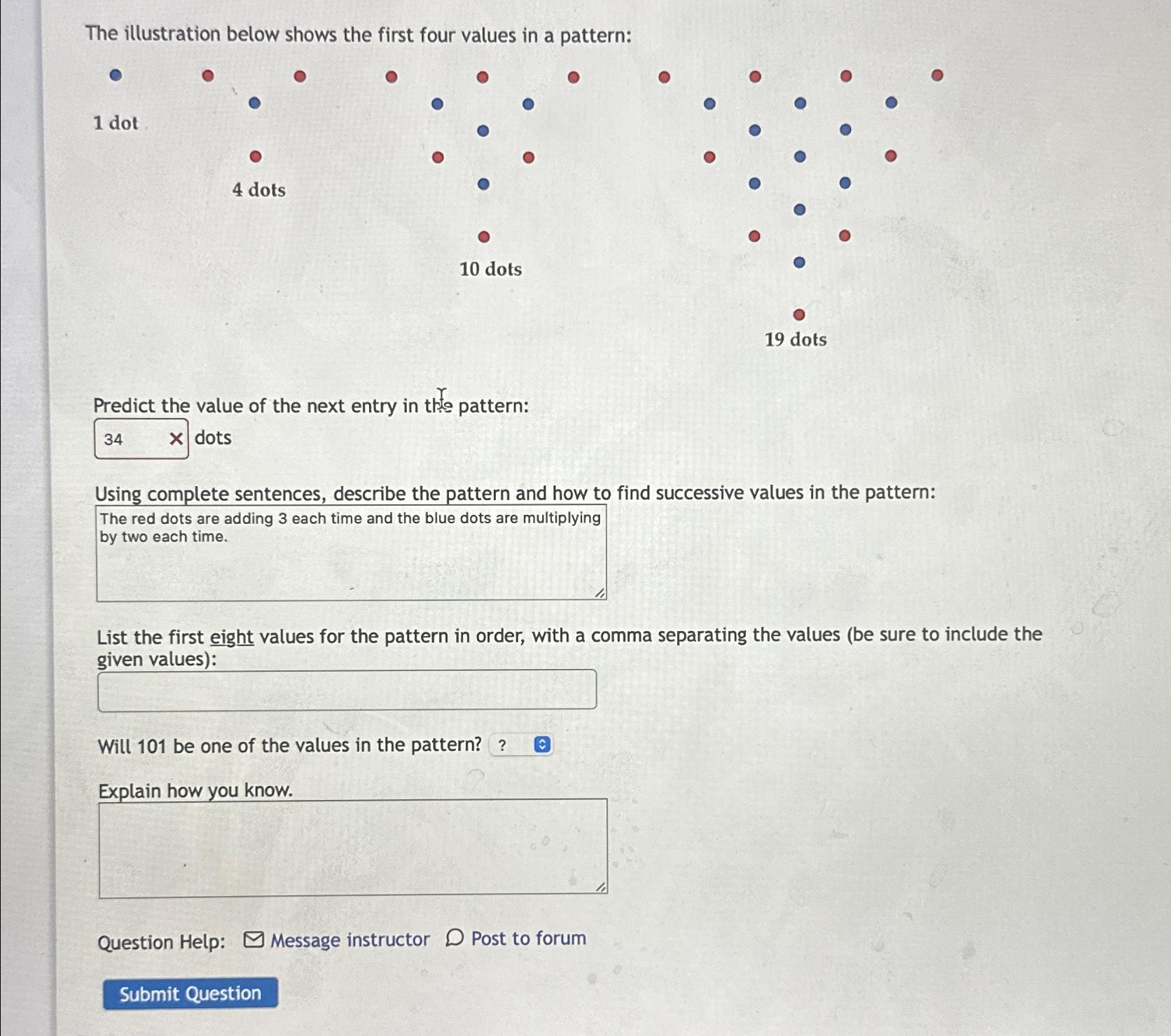 Solved The illustration below shows the first four values in | Chegg.com