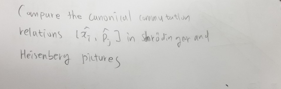 Solved Compure the canonical commutation relations La , & ] | Chegg.com