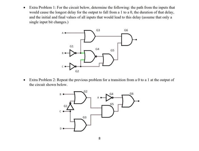 Extra Problem 1: For the circuit below, determine the | Chegg.com
