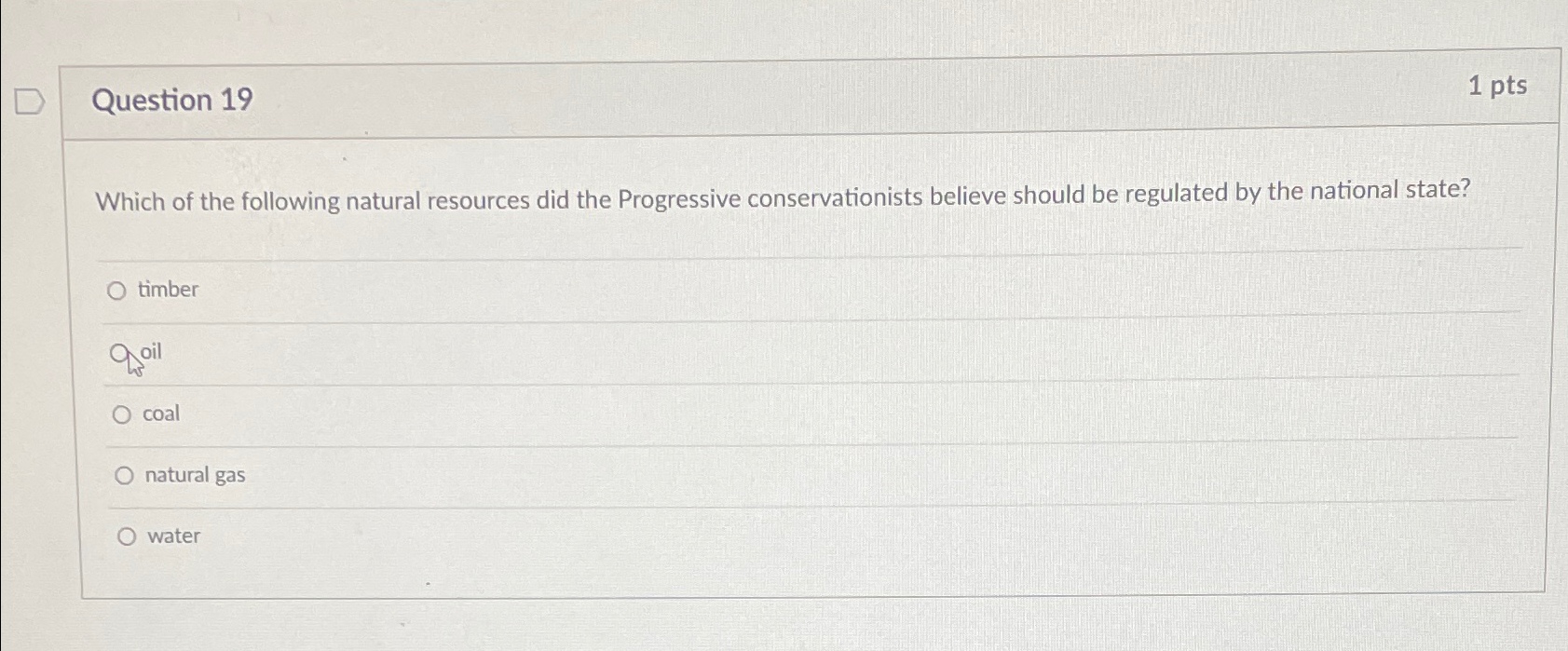 Solved Question 191 ﻿ptsWhich of the following natural | Chegg.com