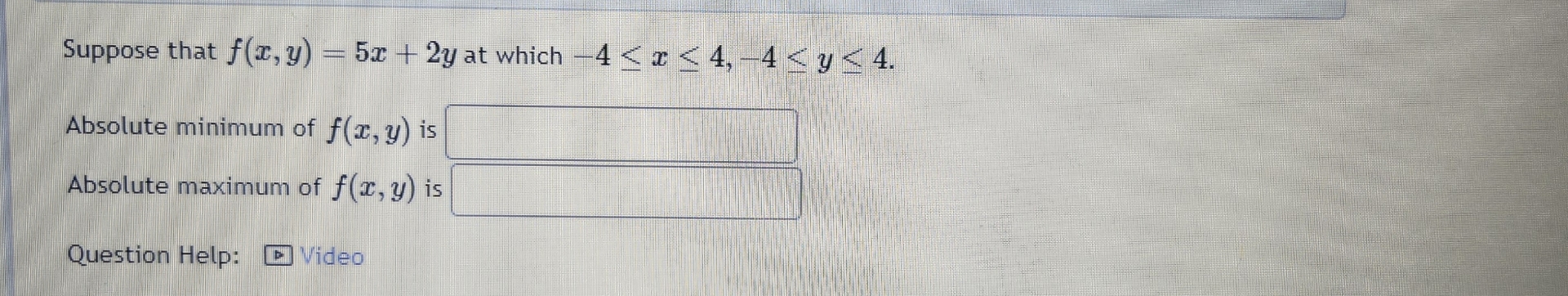 Solved Suppose that f(x,y)=5x+2y ﻿at which | Chegg.com