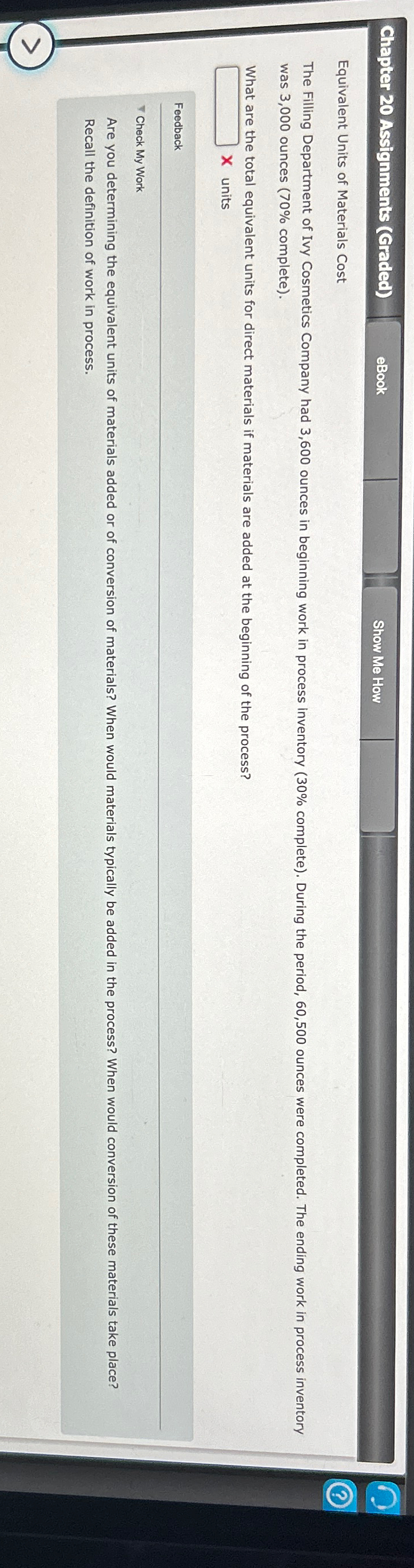 Chapter 20 ﻿Assignments (Graded)eBookShow Me | Chegg.com