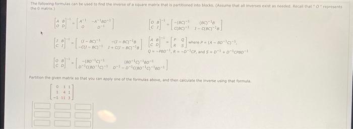 Solved the 0 matrixi | Chegg.com