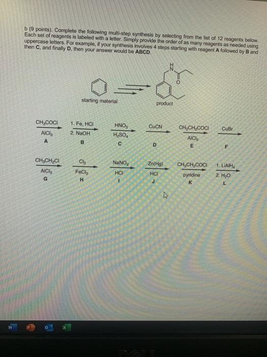 Solved c (9 points). Complete the following multi-step | Chegg.com