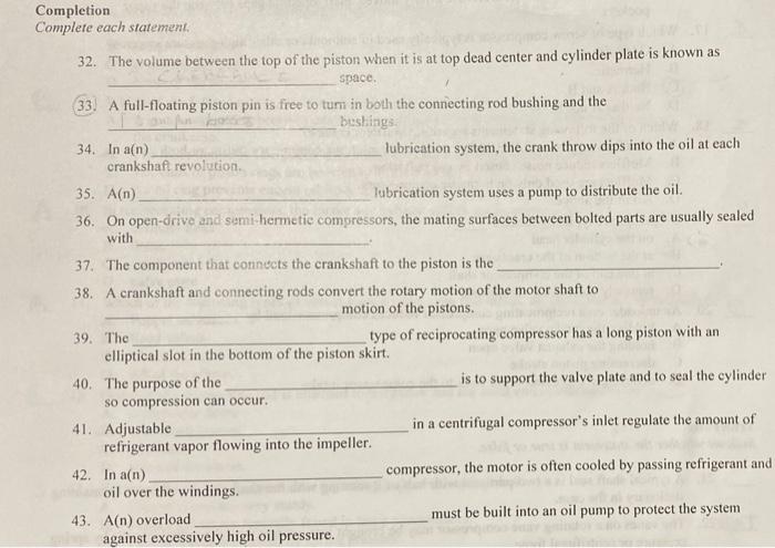 Solved Completion Complete each statement. 32. The volume | Chegg.com