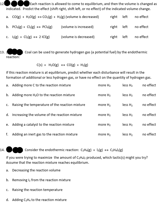 Solved please answer questions 12, 13, ﻿and 14! ﻿Each | Chegg.com