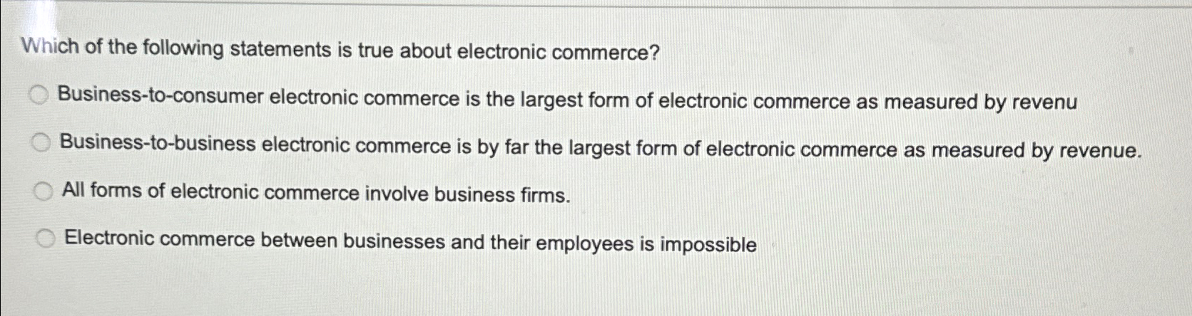 Solved Which of the following statements is true about | Chegg.com