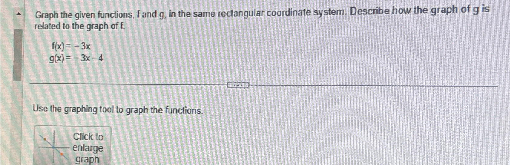 Solved Graph the given functions, f ﻿and g, ﻿in the same | Chegg.com