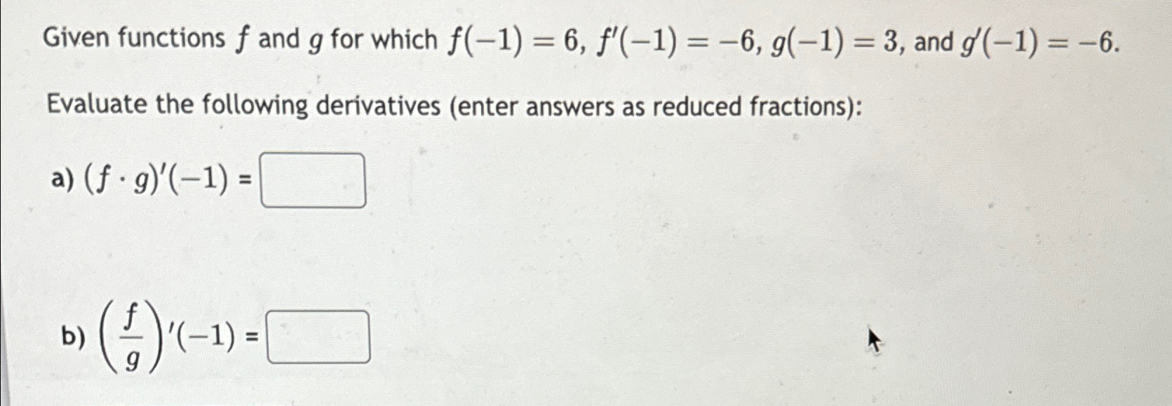 Solved Given functions f ﻿and g ﻿for which | Chegg.com | Chegg.com