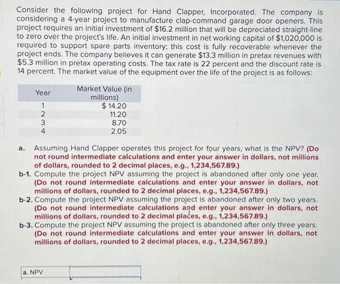 Solved Consider the following project for Hand Clapper, | Chegg.com
