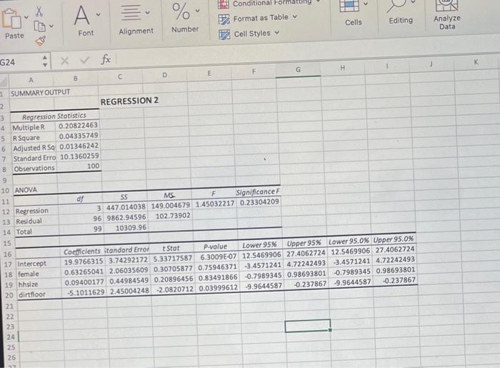 Solved Compare Regression \#1 \& Regression \#2. In which | Chegg.com