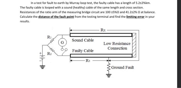 Solved In a test for fault to earth by Murray loop test, the | Chegg.com